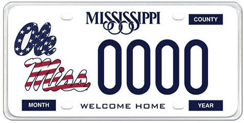 New Mississippi License Plate Supports Ole Miss Vets - HottyToddy.com